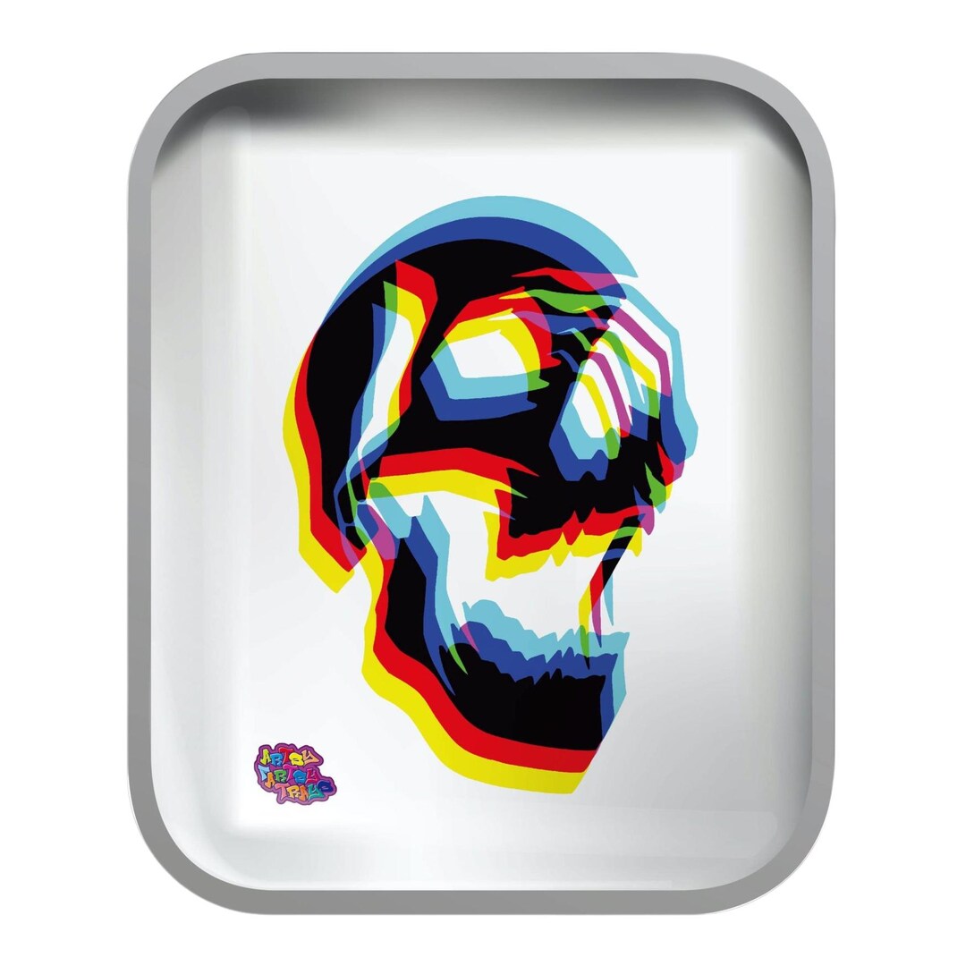 Artsy Fartsy Rolling Tray CMYK Skull Large - Etsy