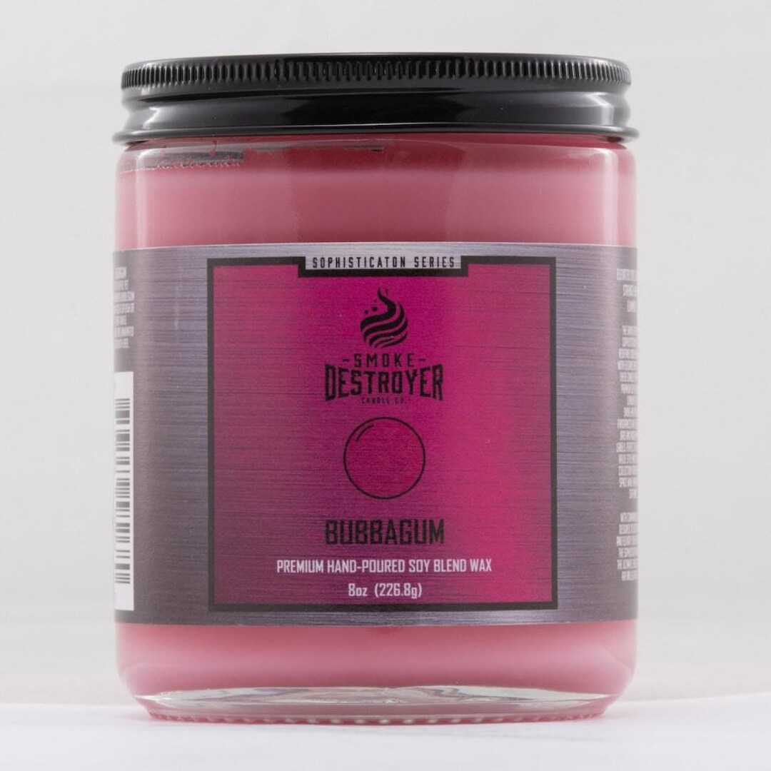 Smoke Destroyer: Sophistication Series Wood Wick Candle – 8oz Bubbagum ...