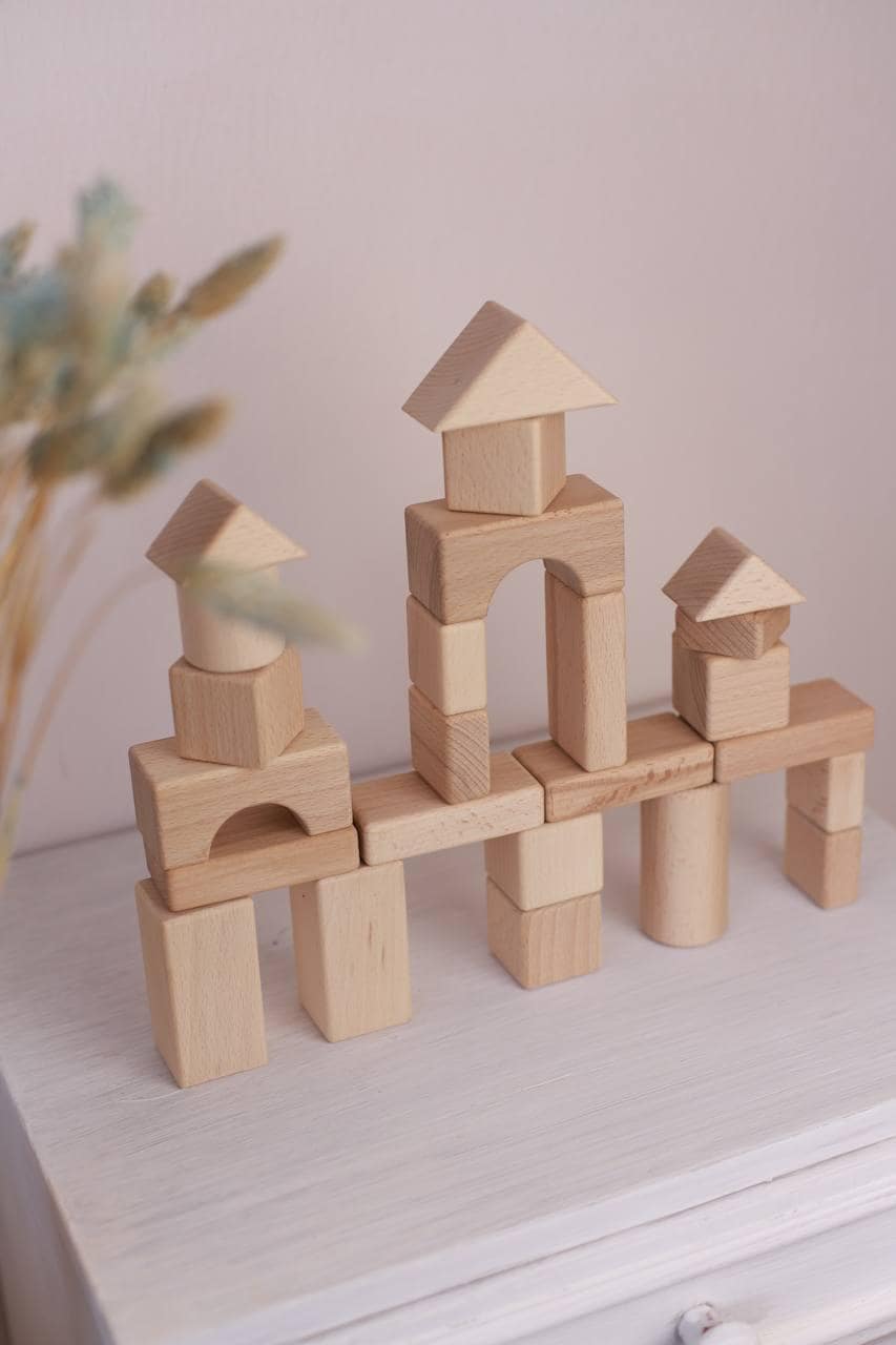 Wooden Stacking Blocks Toy – Montessori Building Blocks for Toddlers ...