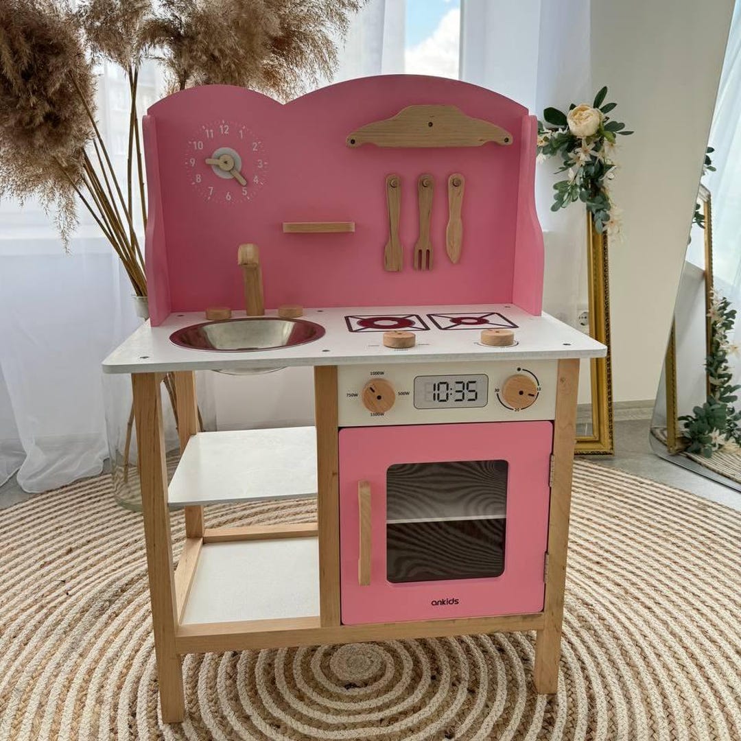 Little Chef’s Dream Montessori Kitchen – Wooden Pretend Play Cooking ...