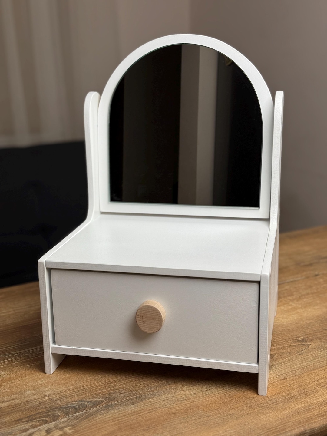 Montessori Wooden Vanity Table for Kids – Makeup & Beauty Desk With ...