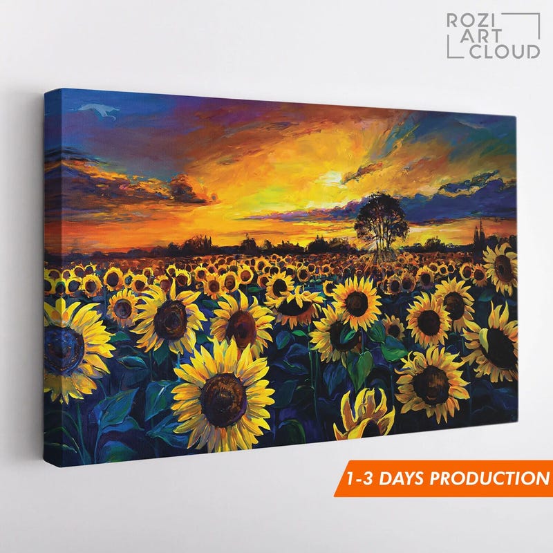 Modern Sunflower Posters - Etsy