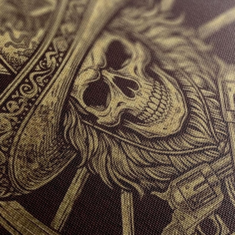Vaquero Skull Sombrero Canvas Print, Western Outlaw Wall Art, Crossed ...