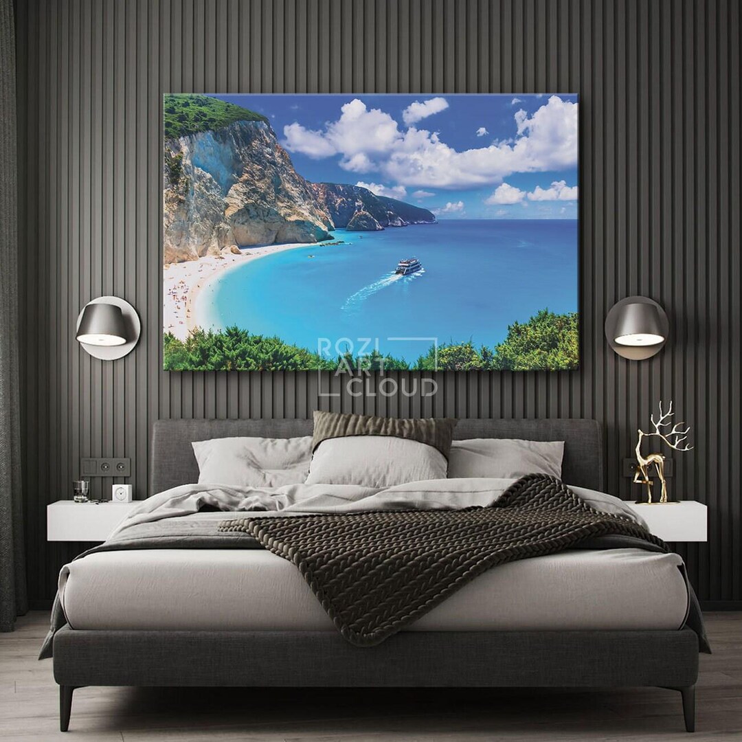 Extra Large Ocean Beach Wall Art, Framed Canvas Print, Best Friend Gift ...