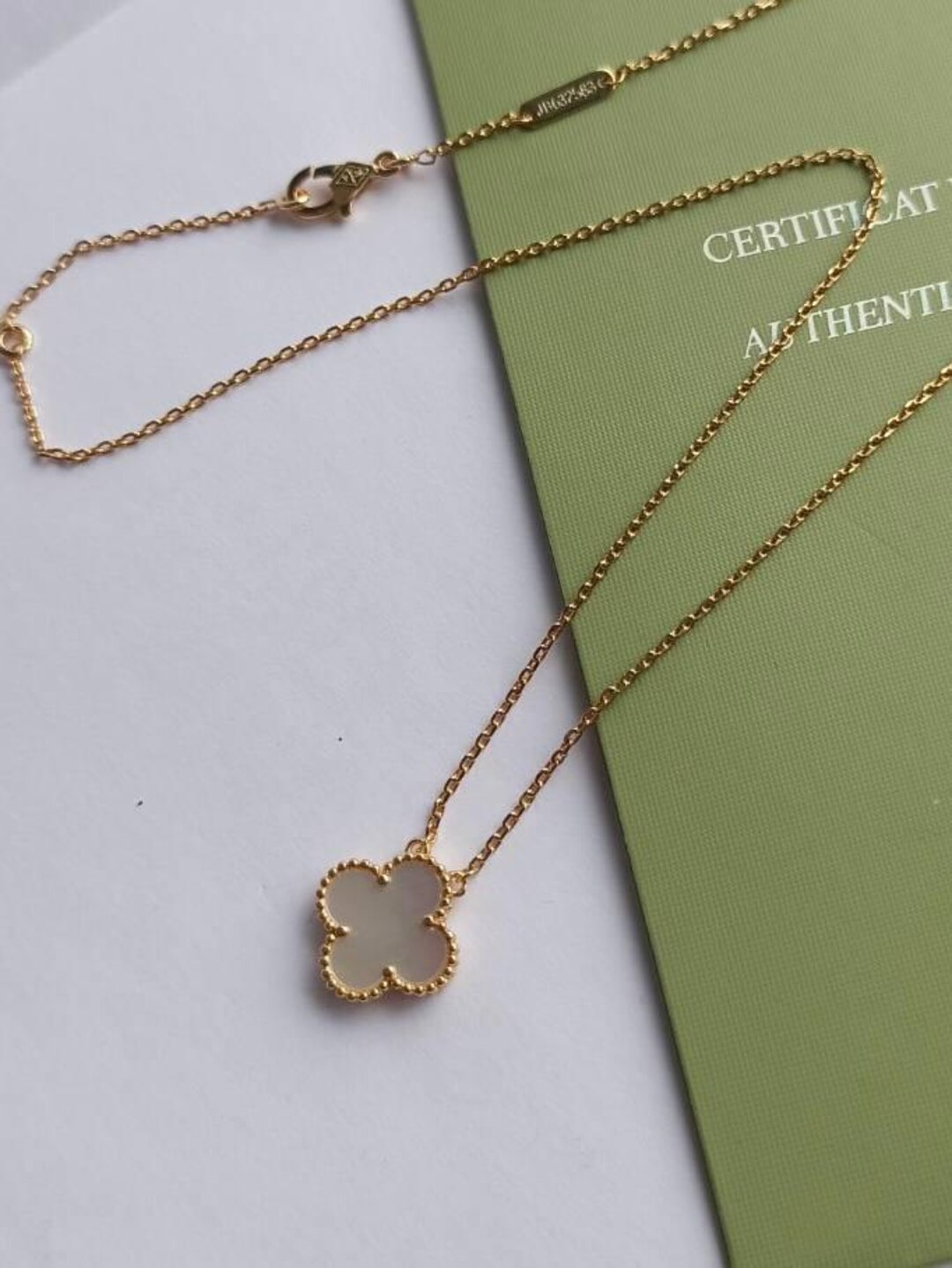 Van Cleef & Arpels 18k Gold Curb Chain Pendant Classy Necklace - Etsy