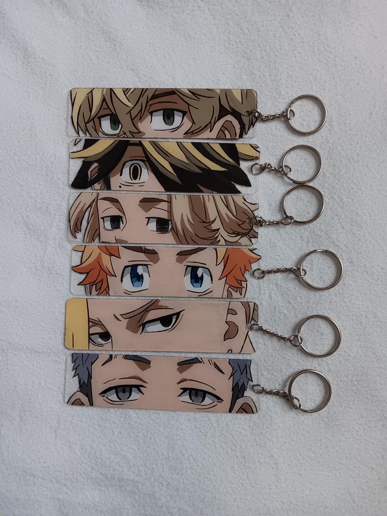 Anime Eyes Keychain With Tassel - Etsy