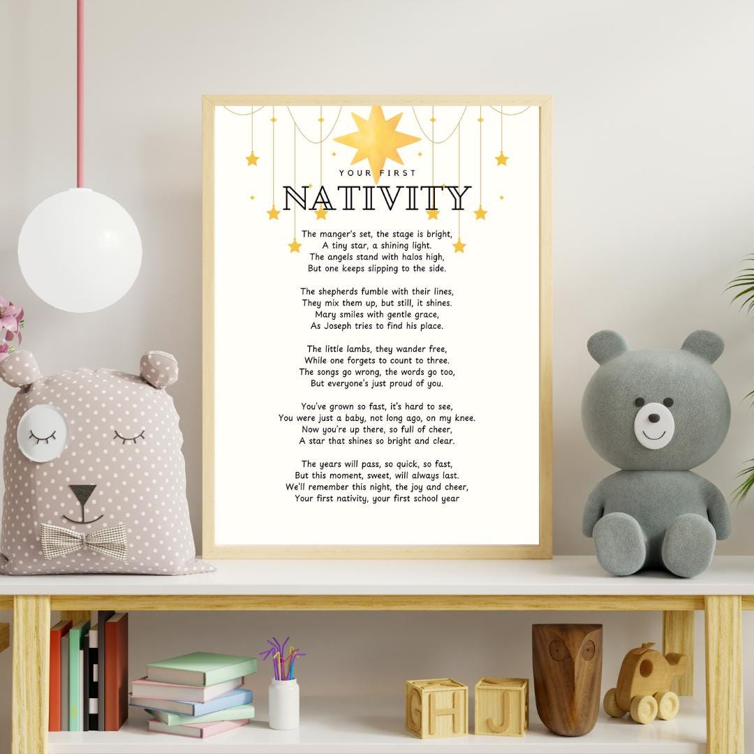 First Christmas Nativity Poem for Kids | Memorable Milestone Keepsake ...