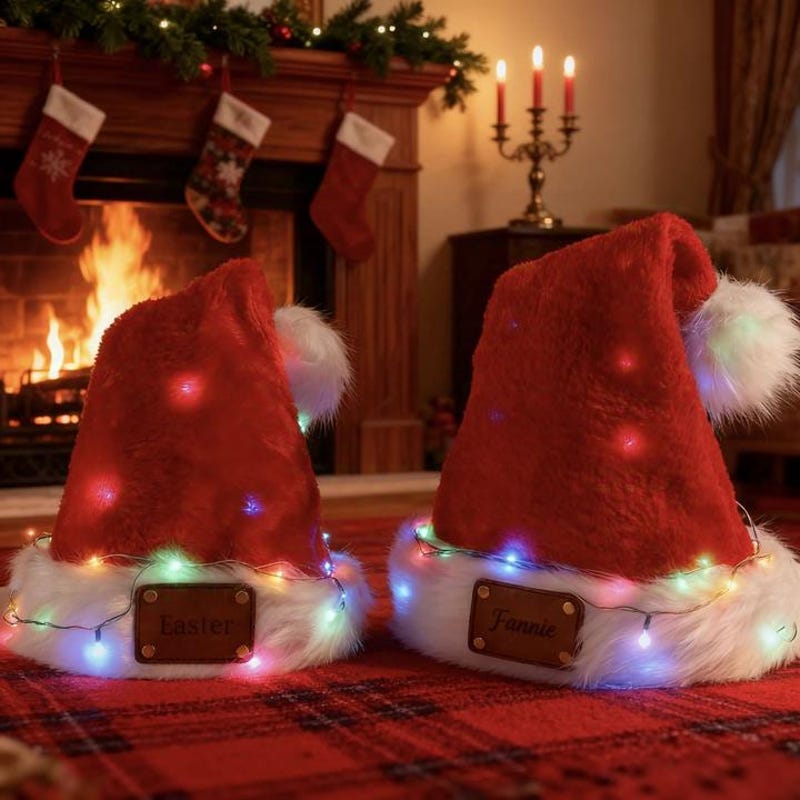 Light up Christmas Cap - Etsy