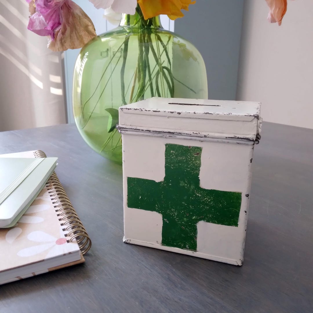 Vintage Money Box, Tin Cash Box - Etsy