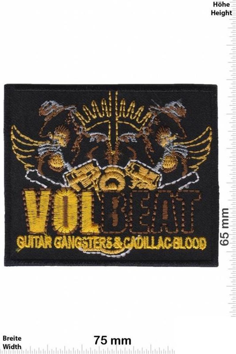 Volbeat Guitar Gangster Cadillac Blood Embroidered Patch Badge Applique Iron On - Etsy