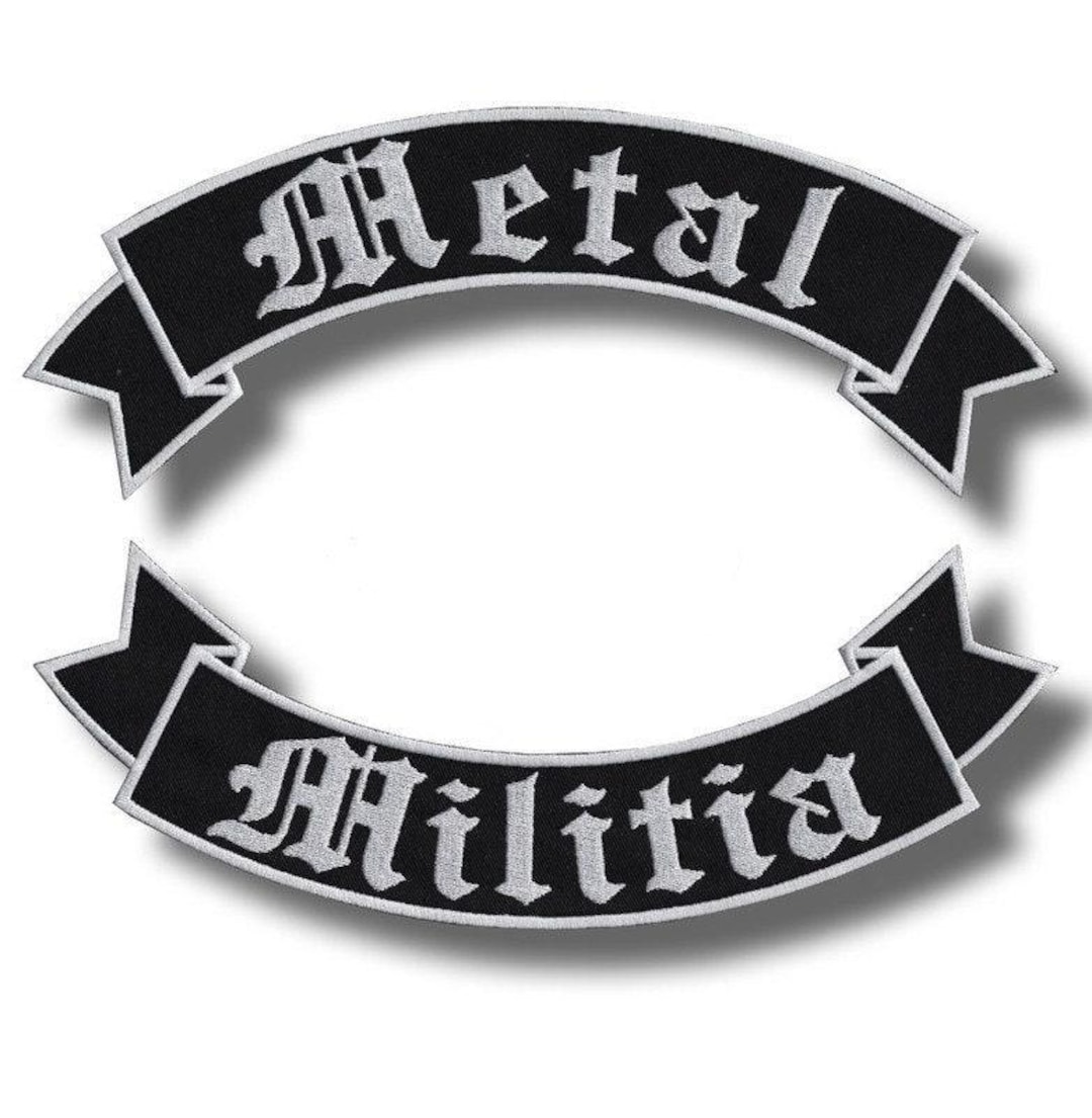 Metal Militia Patch Badge Applique Embroidered Iron on 027c57 - Etsy