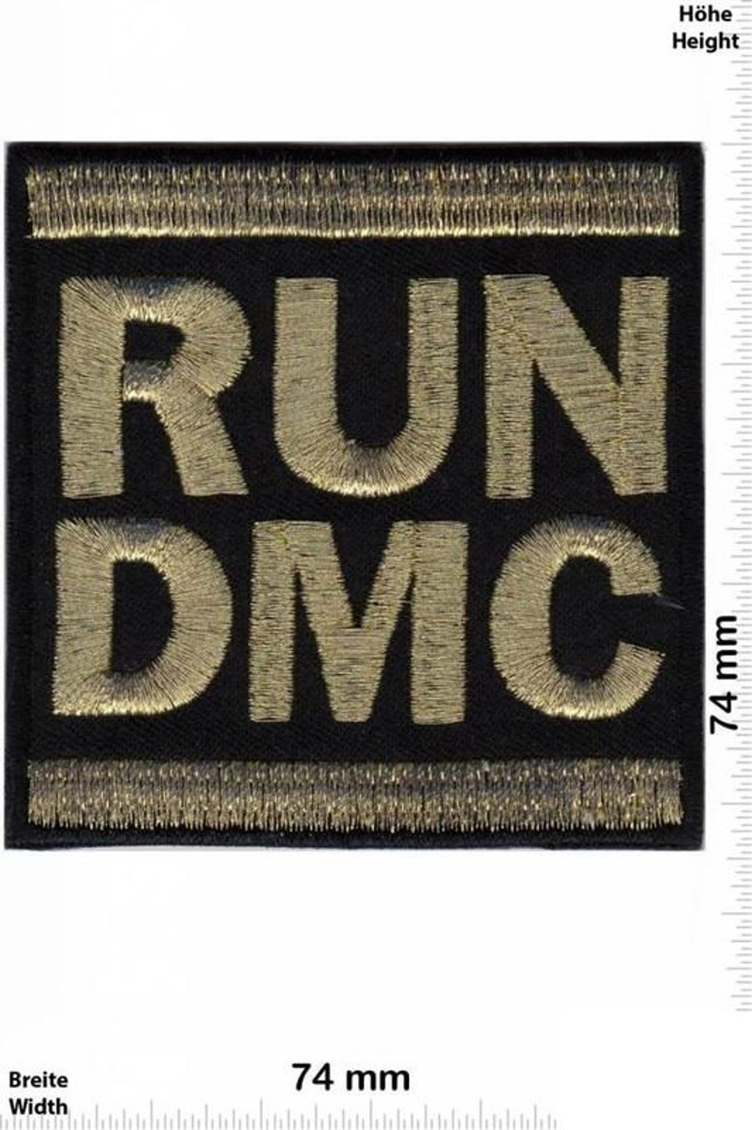 Run Dmc Gold Embroidered Patch Badge Applique Iron On - Etsy