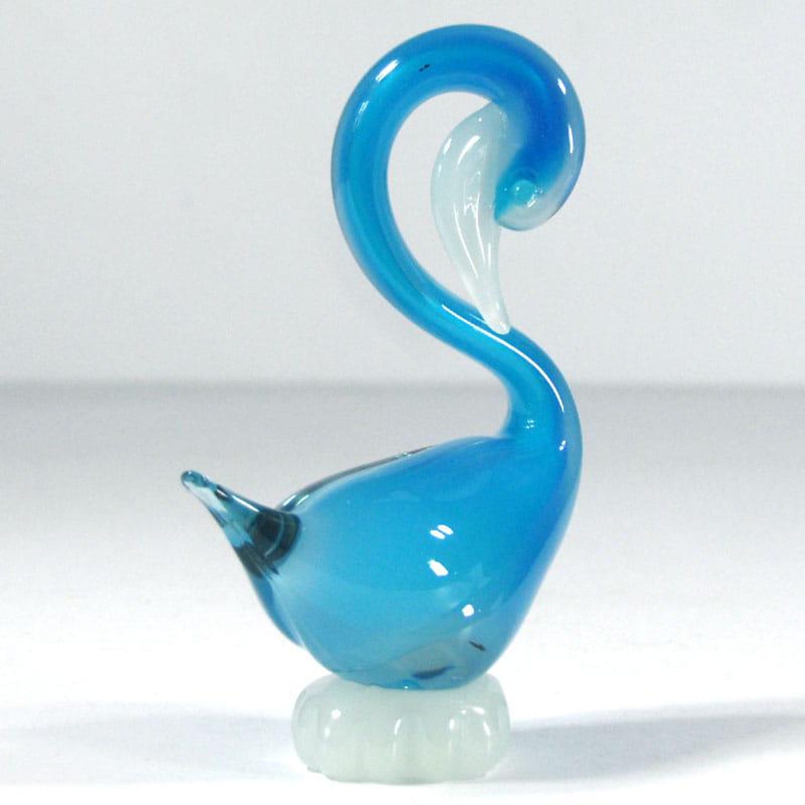 Alabastro Blue Glass Duck Murano Bird | Archimede Seguso | Italy 1960s ...