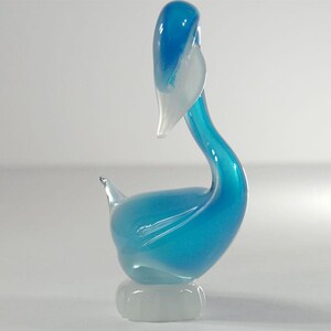 Alabastro Blue Glass Duck Murano Bird | Archimede Seguso | Italy 1960s ...