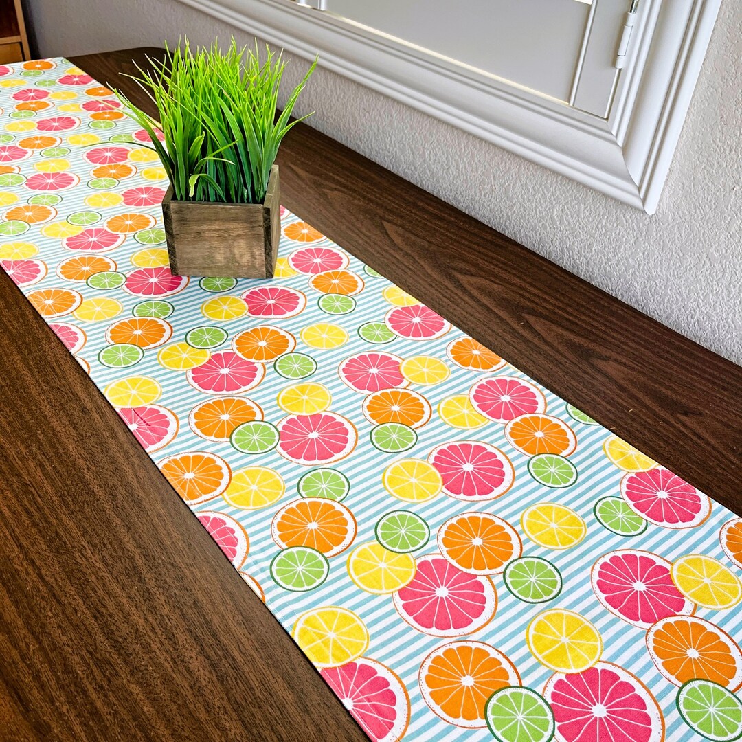 Citrus Fruit Table Runner Lemons Limes Oranges Grapefruit - Etsy