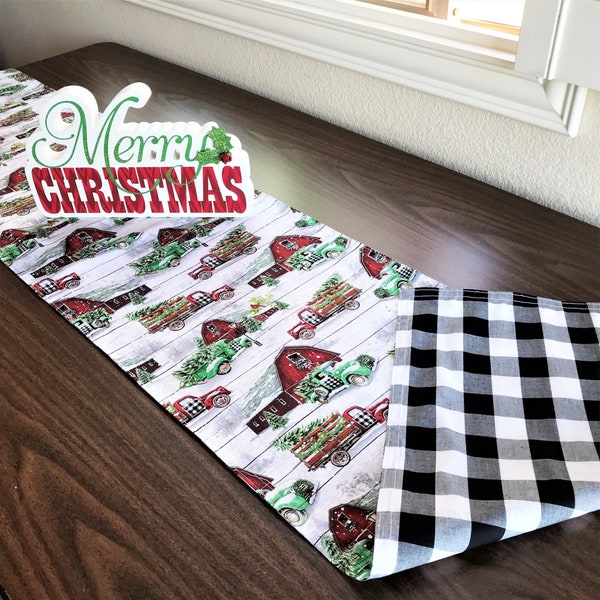 Red Truck Table Runners - Etsy