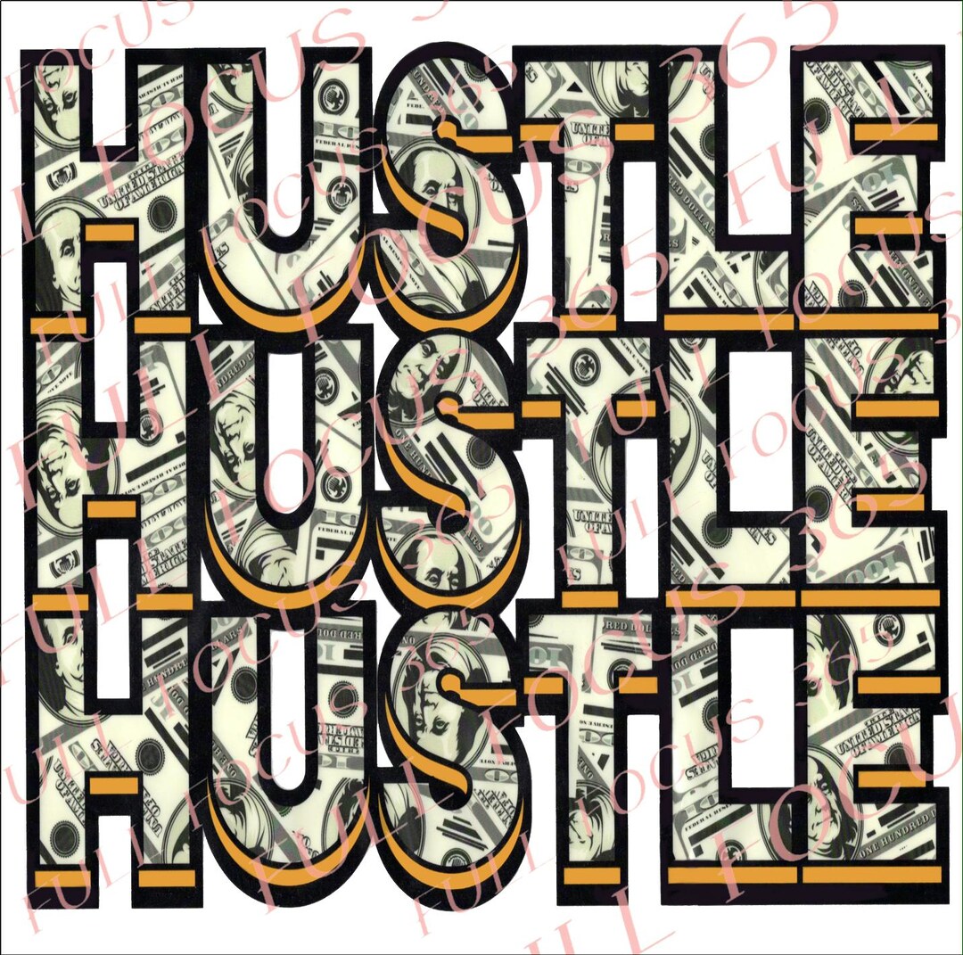 Hustle Money Pattern Digital Art: DTF Transfer, Sublimation PNG - Etsy