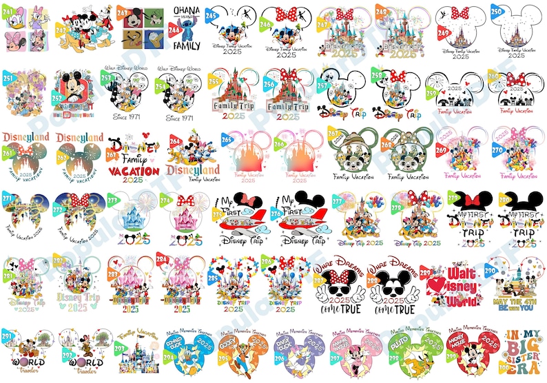 Disney Trip 2026 DTF Transfer, Disney Ready to Press, Disney Family ...