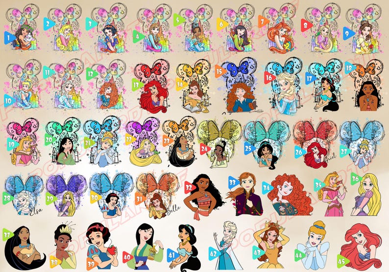 Disney Princess DTF Transfer, Princess Ready to Press, Birthday Girl ...