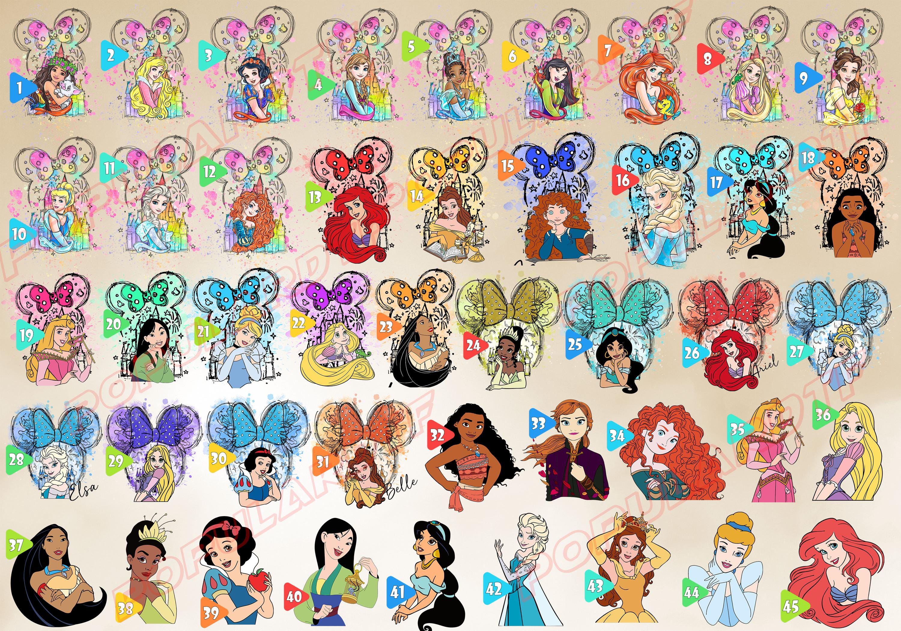 Disney Princess Drinking DTF Transfer, Epcot Festival DTF, Disney Ready ...