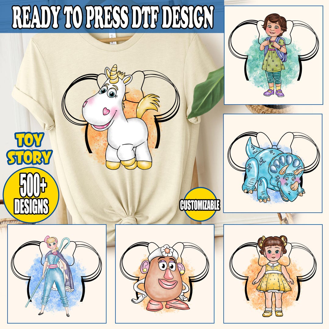 Disney Toy Story Characters DTF Transfer, Disney Family Vacation Ready ...