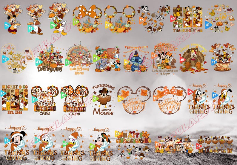 2026 Thanksgiving Mickey and Friends DTF, Happy Thanksgiving Heat Press ...