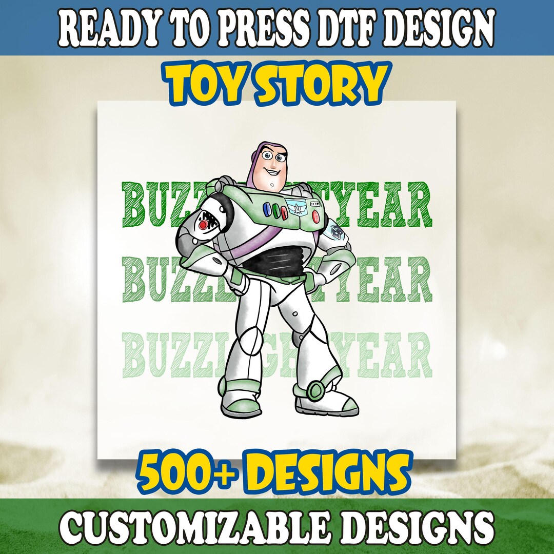 Toy Story Buzz Lightyear DTF Transfer, Disney Buzz Lightyear DTF ...