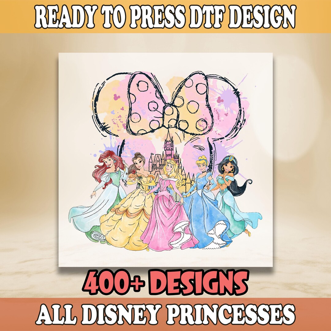Disney Watercolor Princess DTF Transfer, Magical Castle Dtf, Magical ...