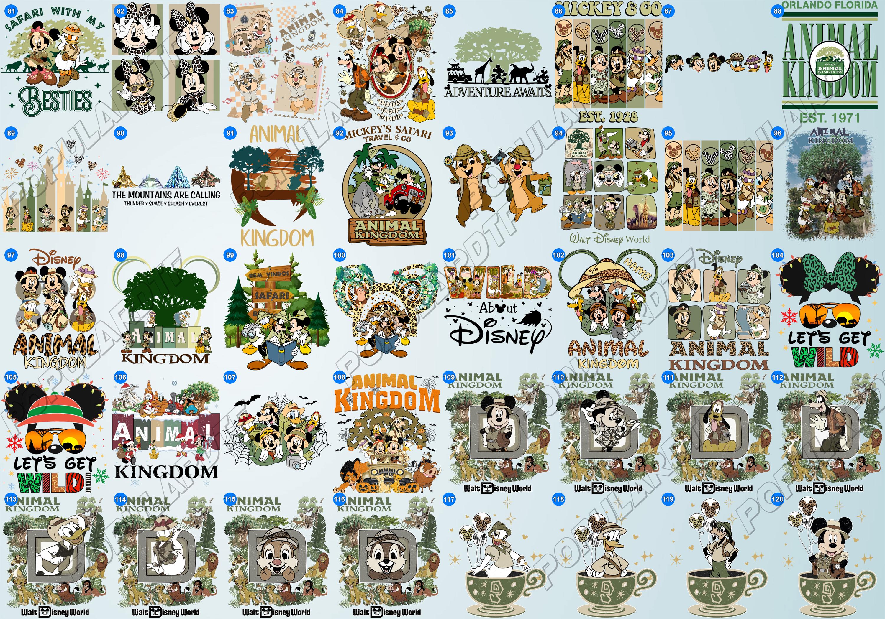 Animal Kingdom DTF, Disney Ready to Press, Minnie and Mickey DTF ...