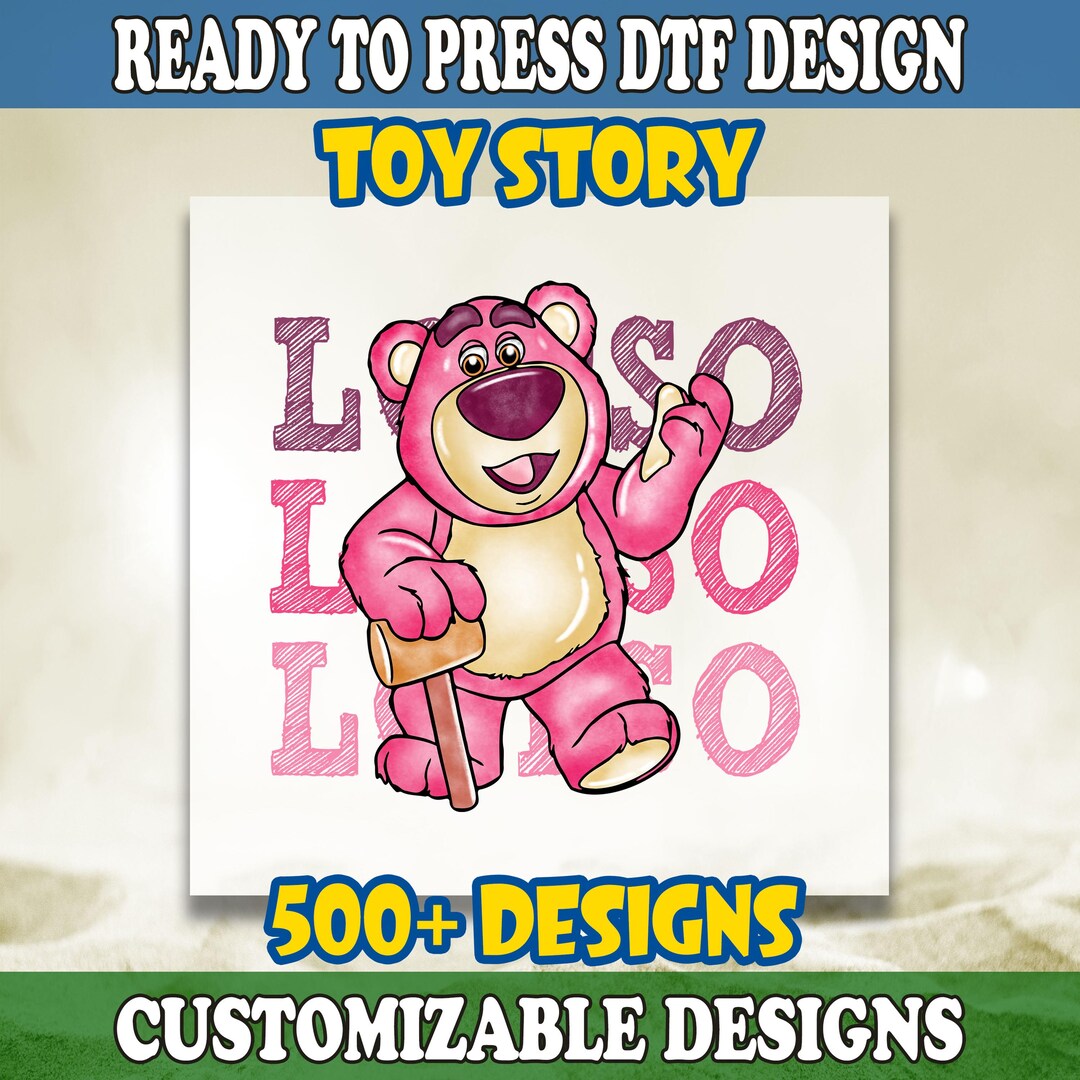 Toy Story Lotso Dtf Transfer, Disney Toy Story Characters Dtf, Lotso ...
