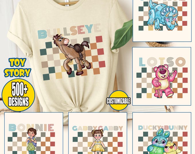 Retro Toy Story Character Dtf Transfer Print, Toy Story Woody Ready to ...