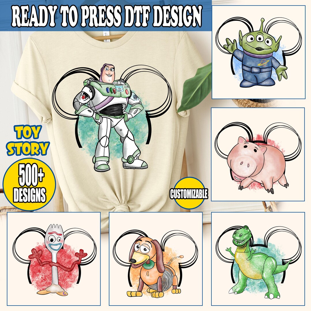 Toy Story Characters DTF Transfer, Disney Ready to Press, Mickey Heat ...