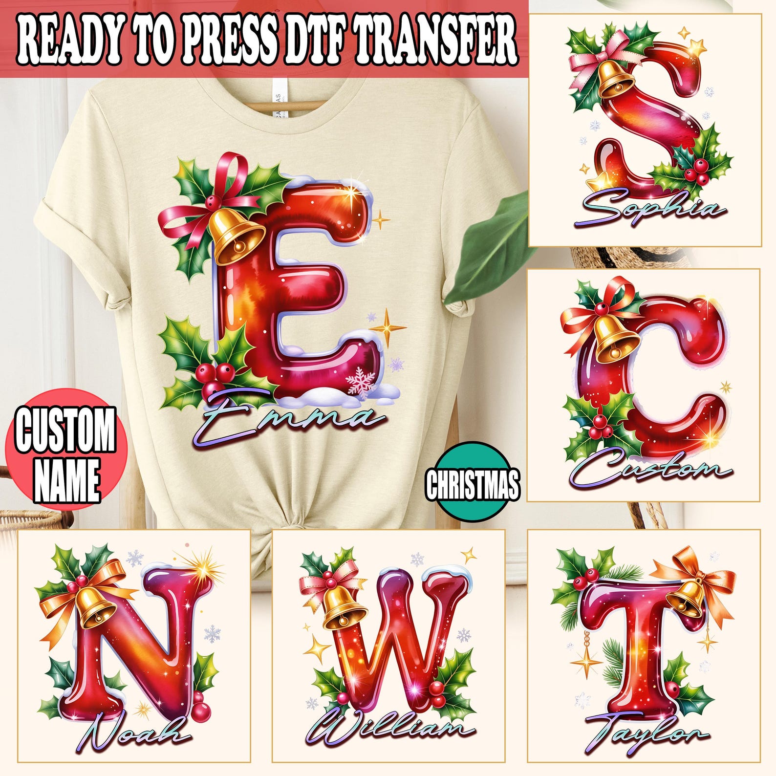 Christmas Name Custom Dtf, Family Christmas Dtf, Funny Family Xmas Dtf ...