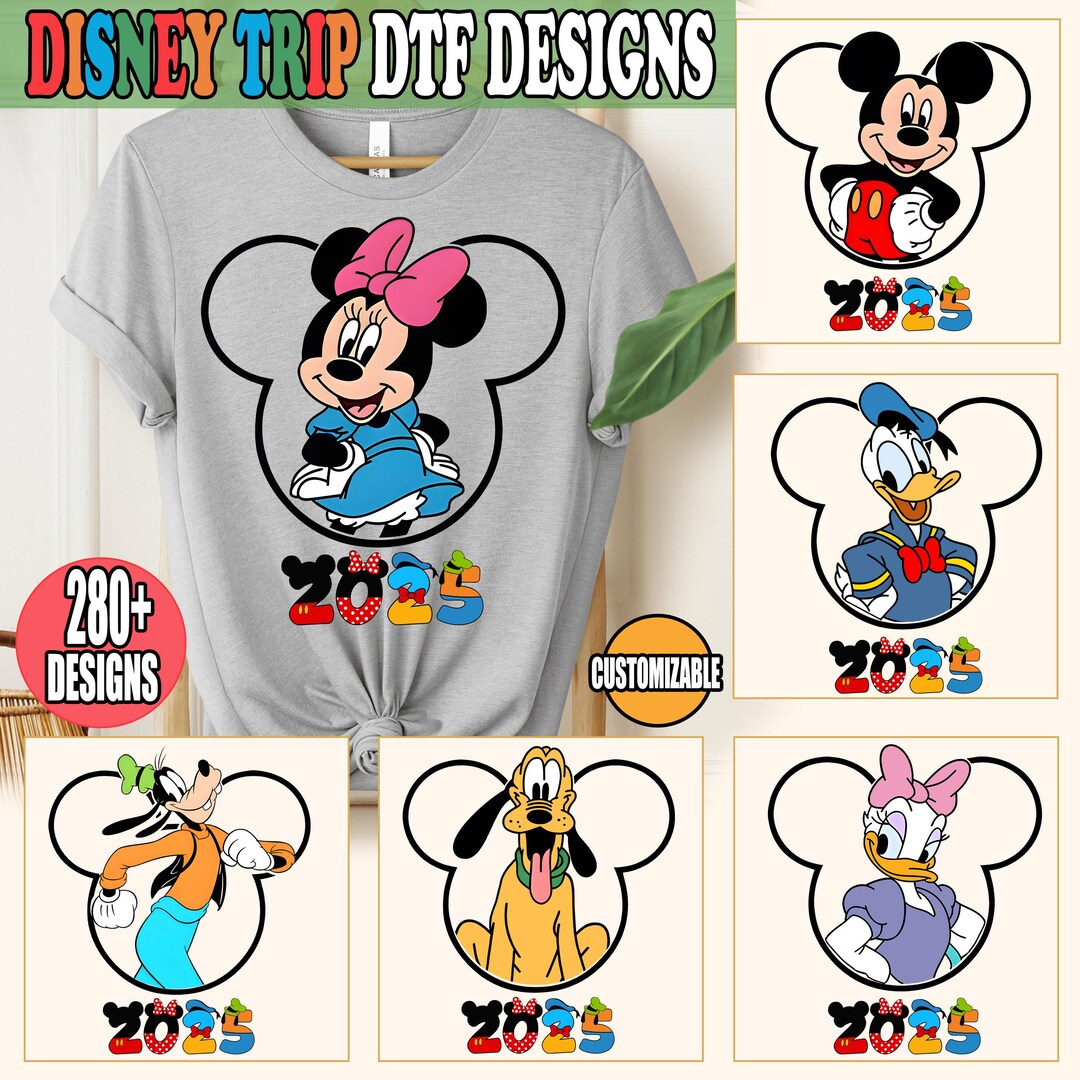 Disney Characters DTF, Disney 2026 DTF Transfer, Disney Ready to Press ...