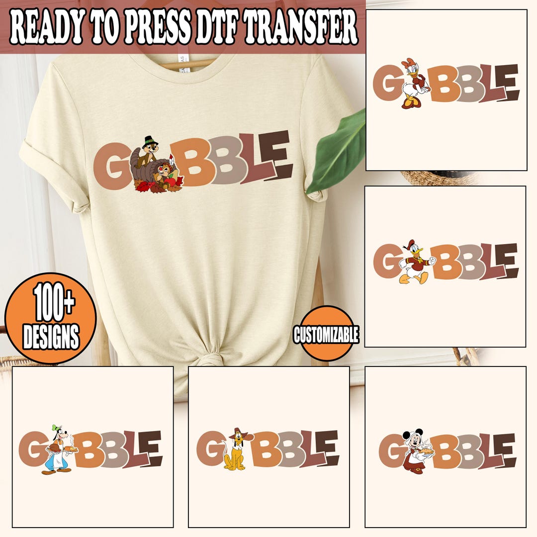 Disney Gobble Thanksgiving Family Dtf, Disney Gobble Dtf, Disneyland ...