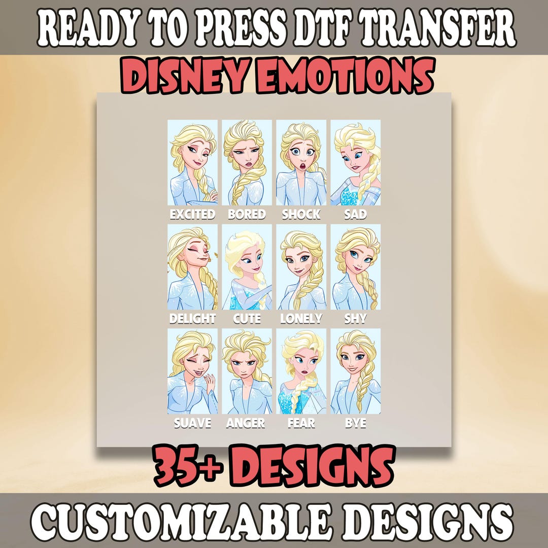 Disney Princess Elsa DTF Transfer, Frozen Elsa DTF, Magic Kingdom Heat ...