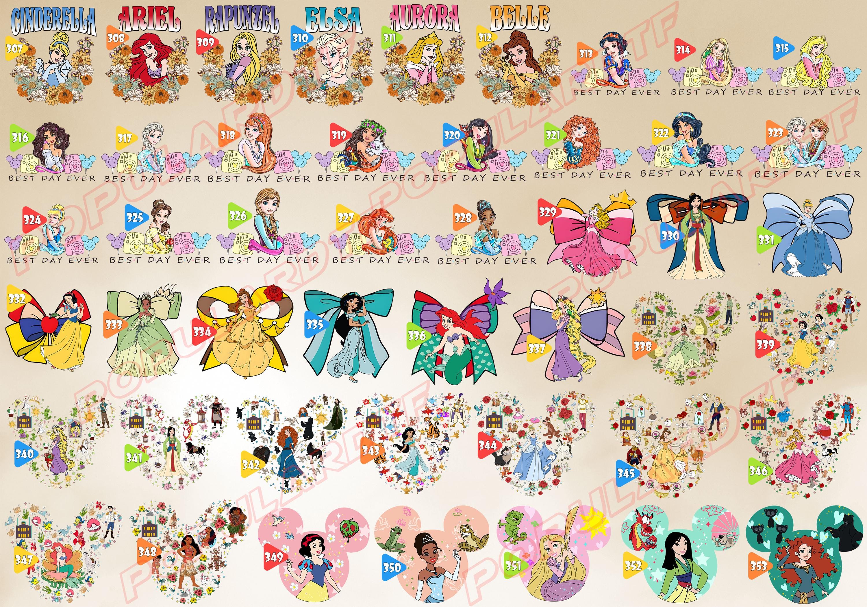 Disney Princess DTF Transfer, Princess Ready to Press, Birthday Girl ...