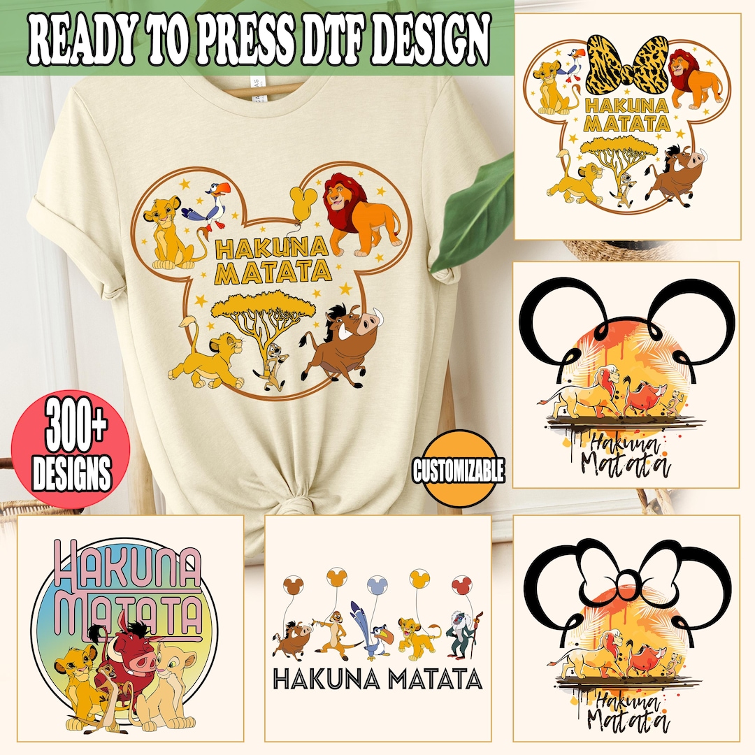 Animal Kingdom DTF, Disney Ready to Press, Minnie and Mickey DTF ...