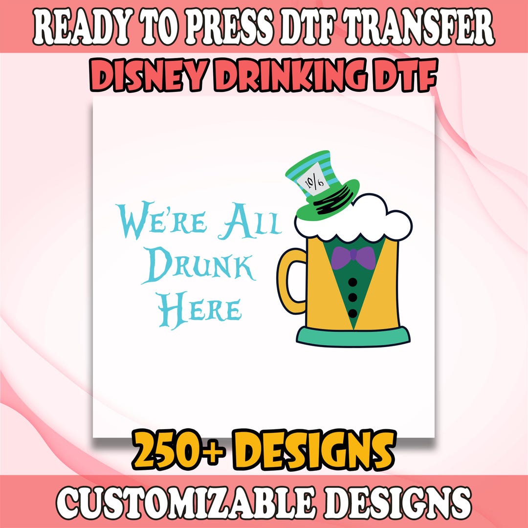 Funny Beer DTF Transfer, Funny Drinking DTF, Epcot Food and Wine ...