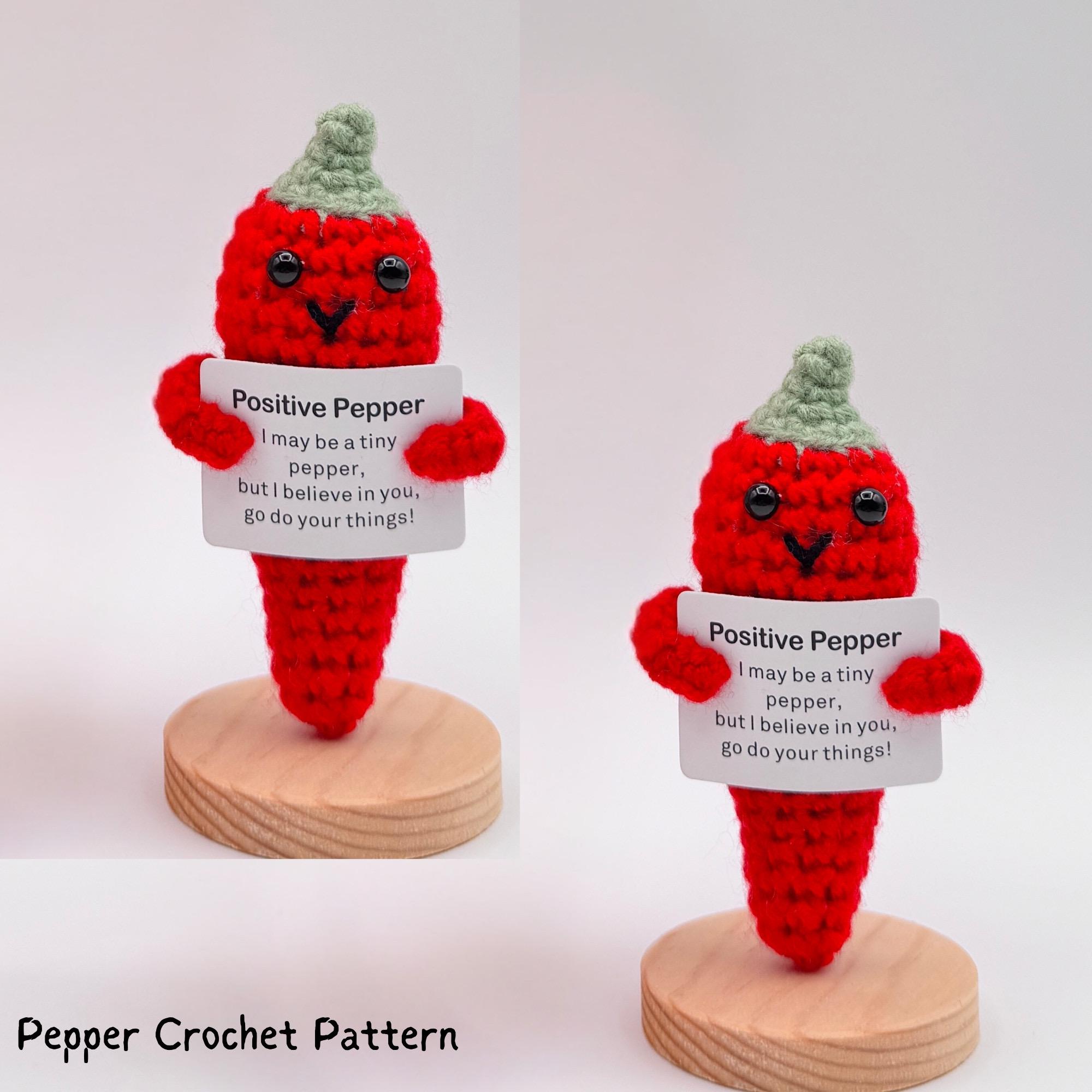 No-sew Crochet Pattern Chili Pepper, Emotional Support Pattern,chili ...