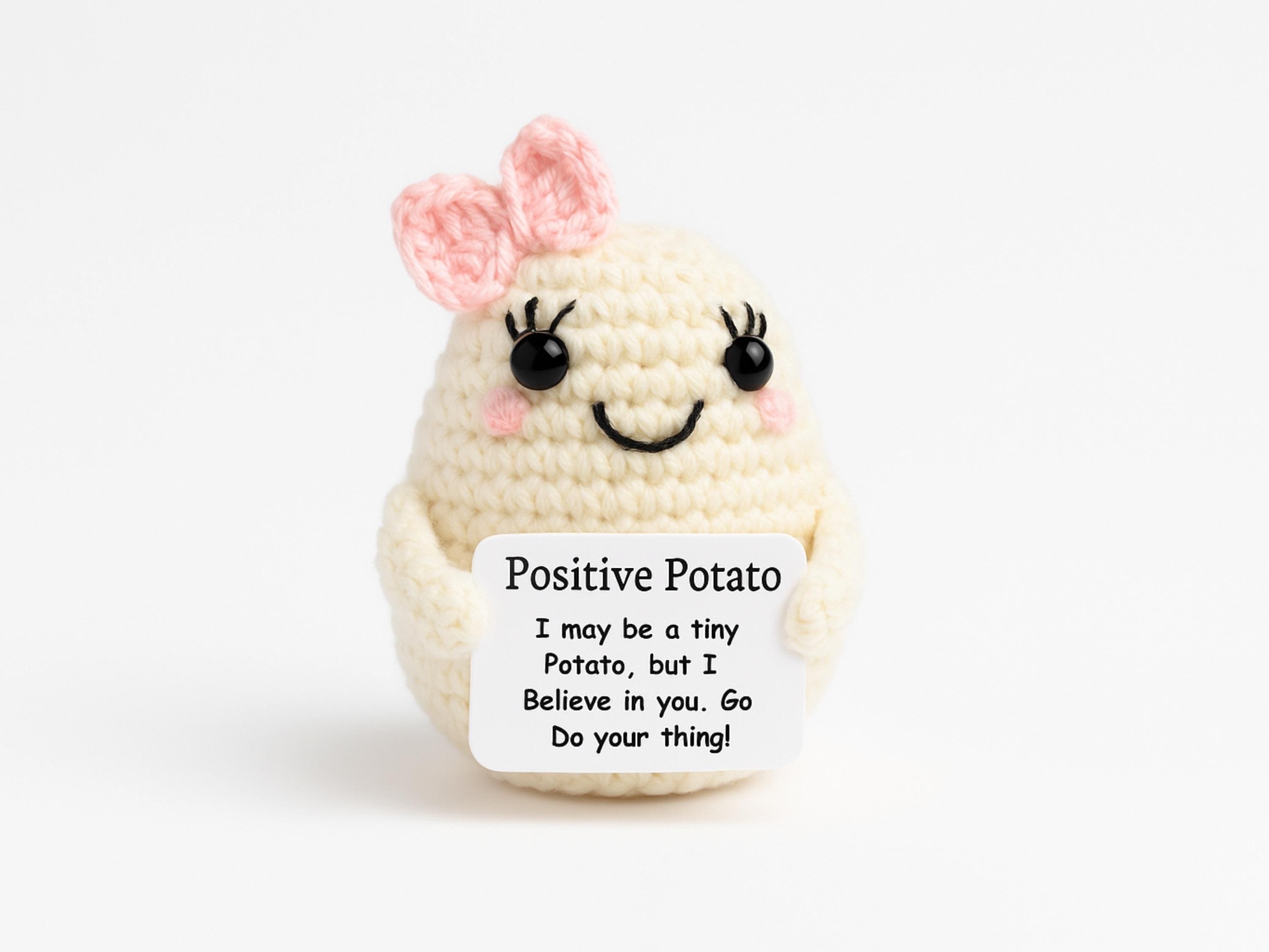 No-sew Potato Crochet Pattern, Affirmation Potato Amigurumi, Emotional ...