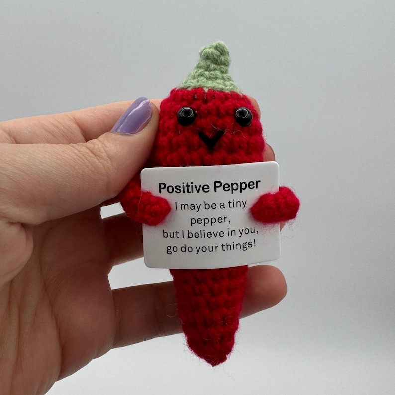 No-sew Crochet Pattern Chili Pepper, Emotional Support Pattern,chili ...