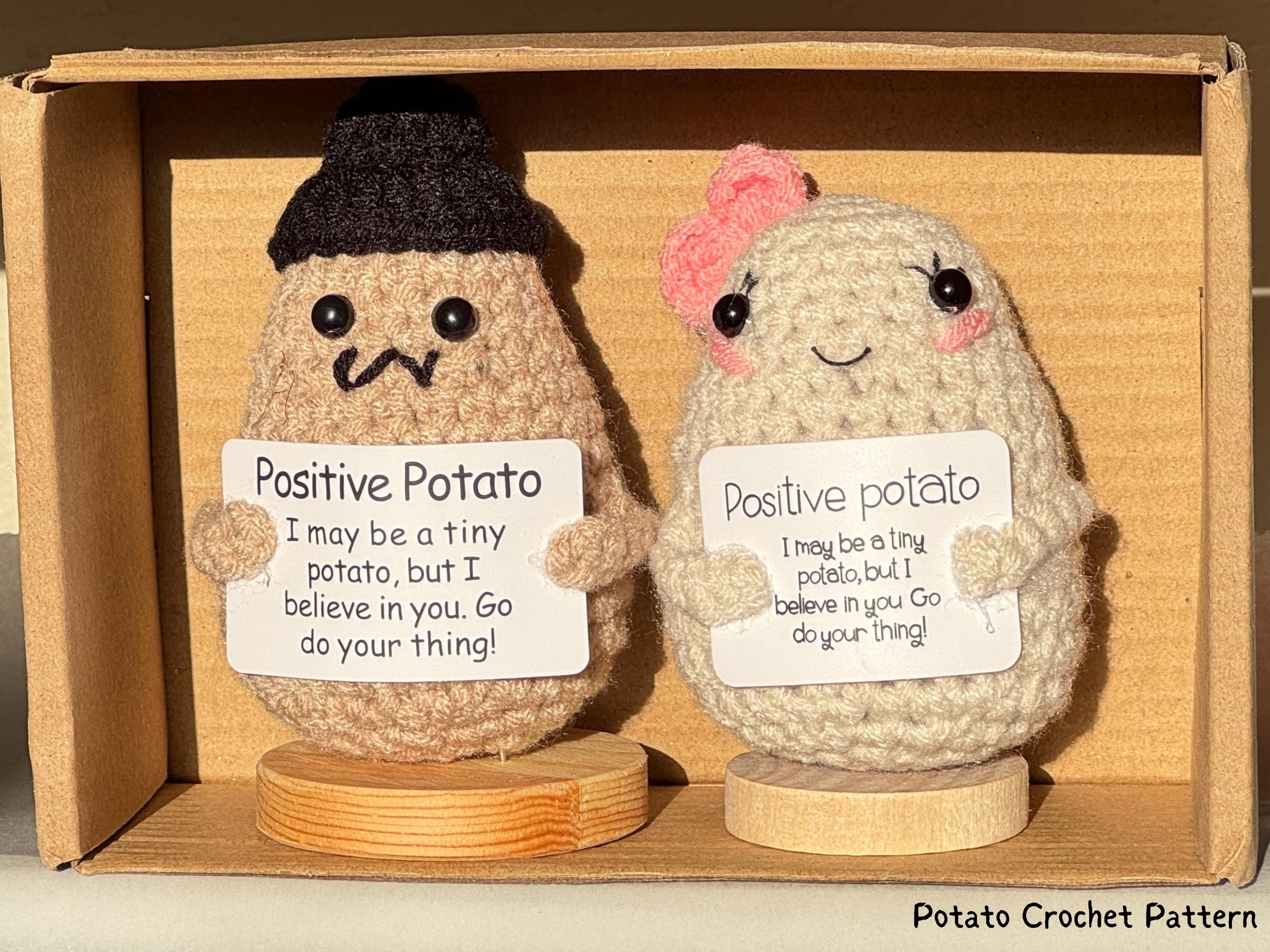 No-sew Crochet Pattern Potato Bundle, Emotional Support Potato Pattern ...