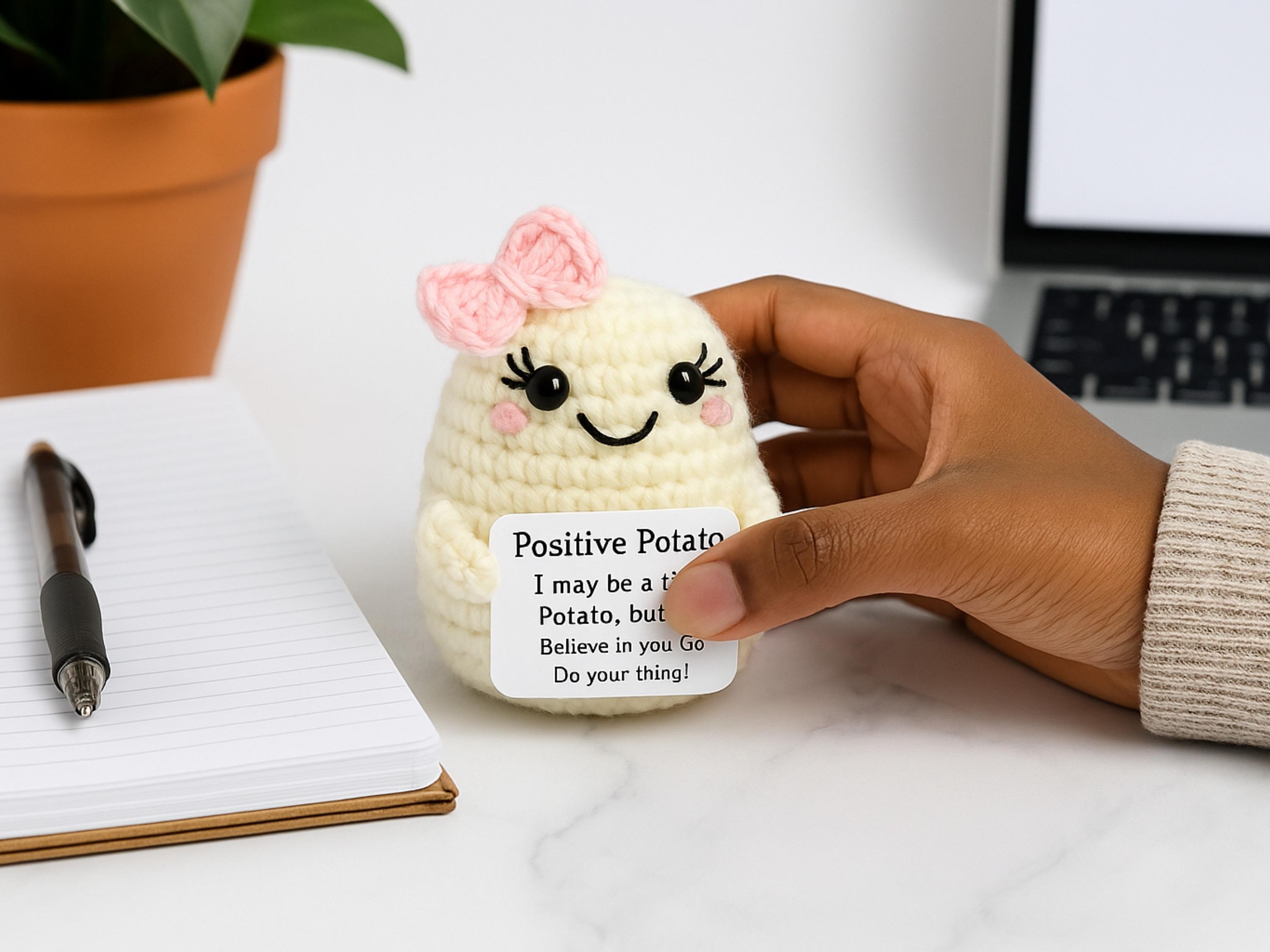 No-sew Potato Crochet Pattern, Affirmation Potato Amigurumi, Emotional ...