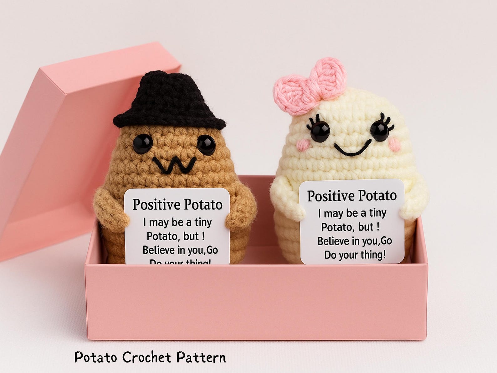 2-in-1 Positive Potato Crochet Pattern Bundle: No-sew Amigurumi (PDF ...