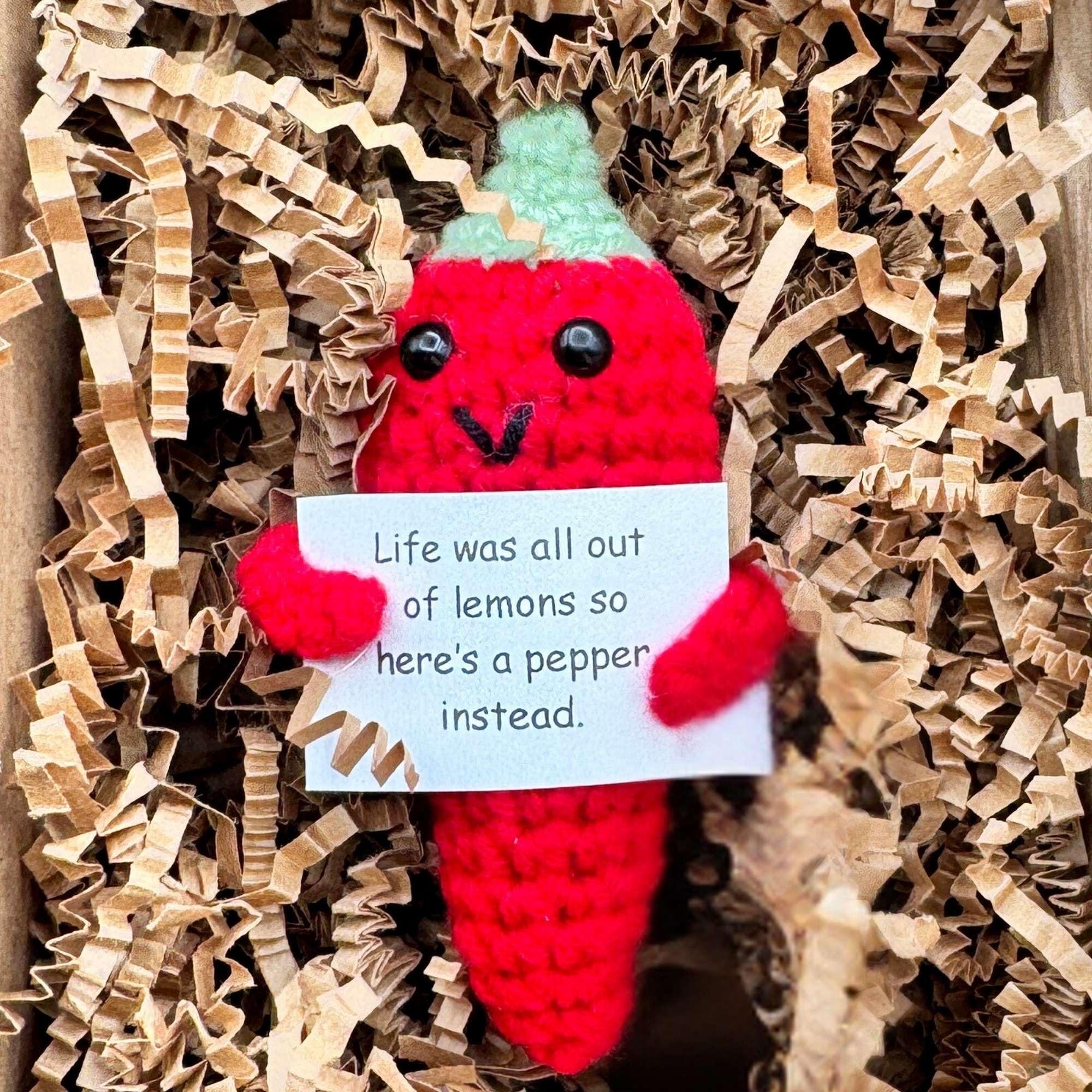 No-sew Crochet Pattern Chili Pepper, Emotional Support Pattern,chili ...