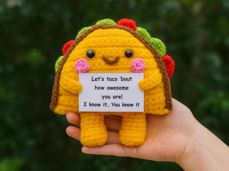 No-sew Crochet Pattern Taco, Emotional Support Taco Pattern ...