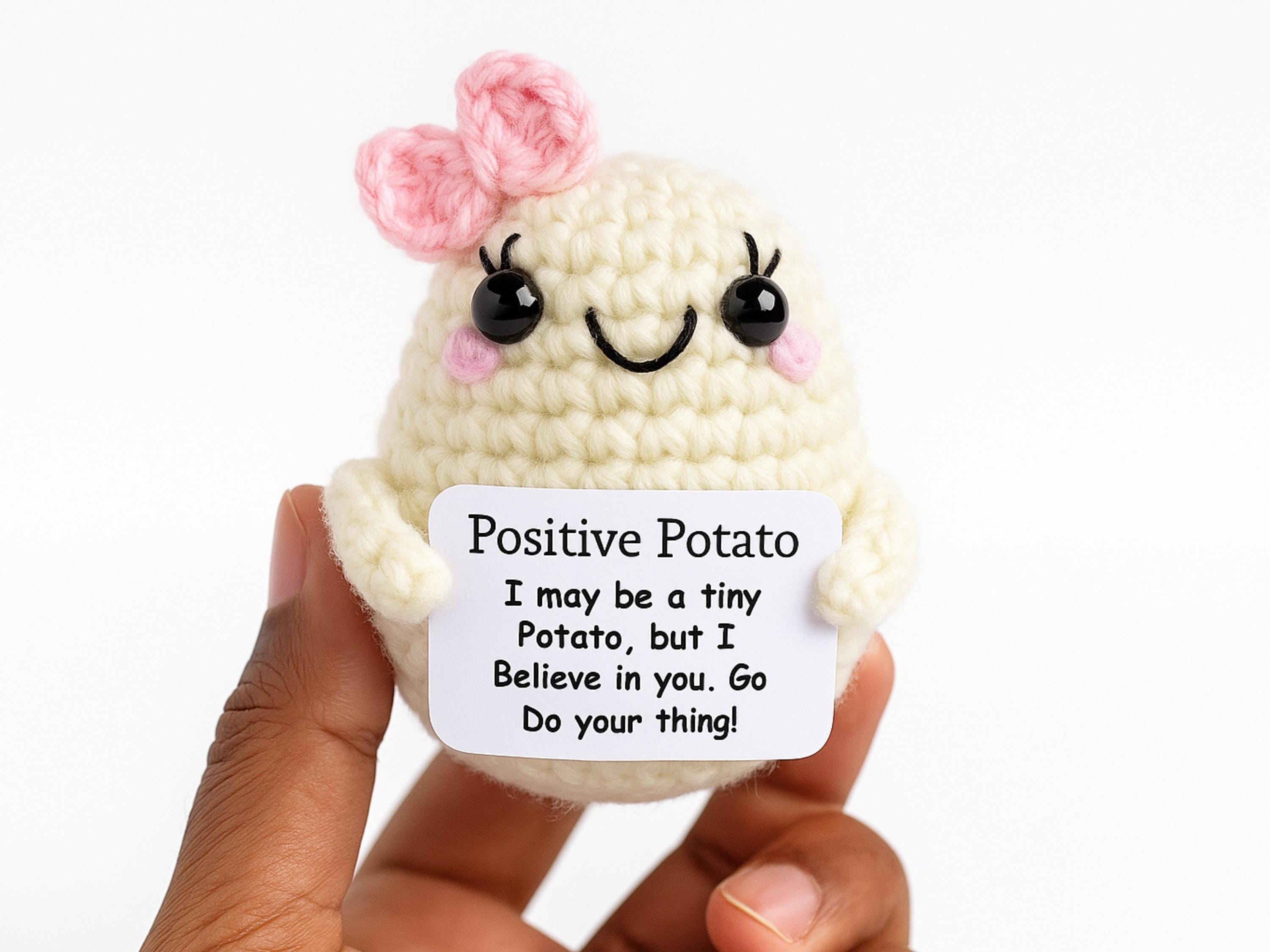 No-sew Potato Crochet Pattern, Affirmation Potato Amigurumi, Emotional ...