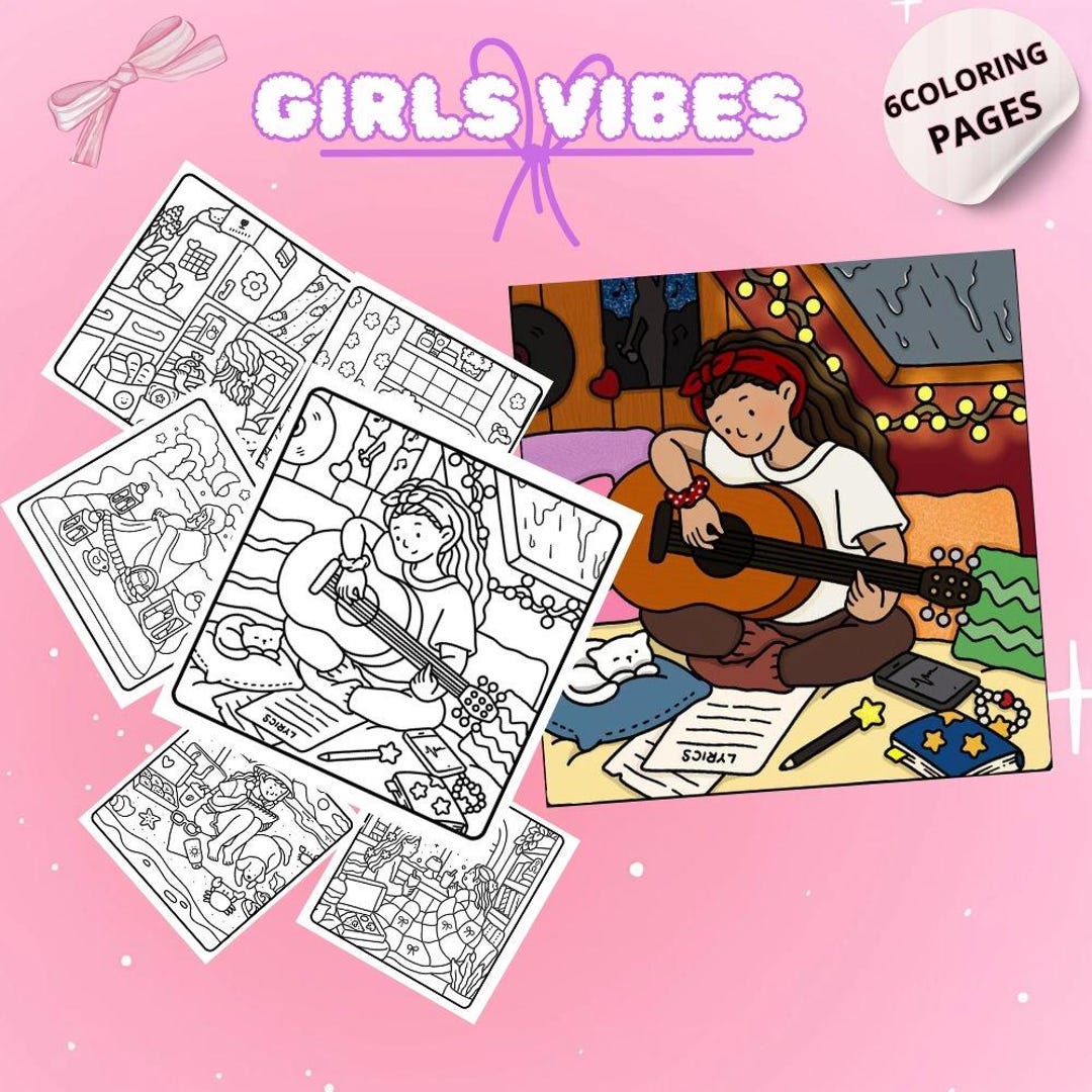 Cozy Girly Coloring Pages | Girls Vibes | Girls Moments ,homebody Girls ...