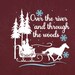 Snow Scene Wall Sticker Dashing Through Snow Home for Holidays Sleigh ...